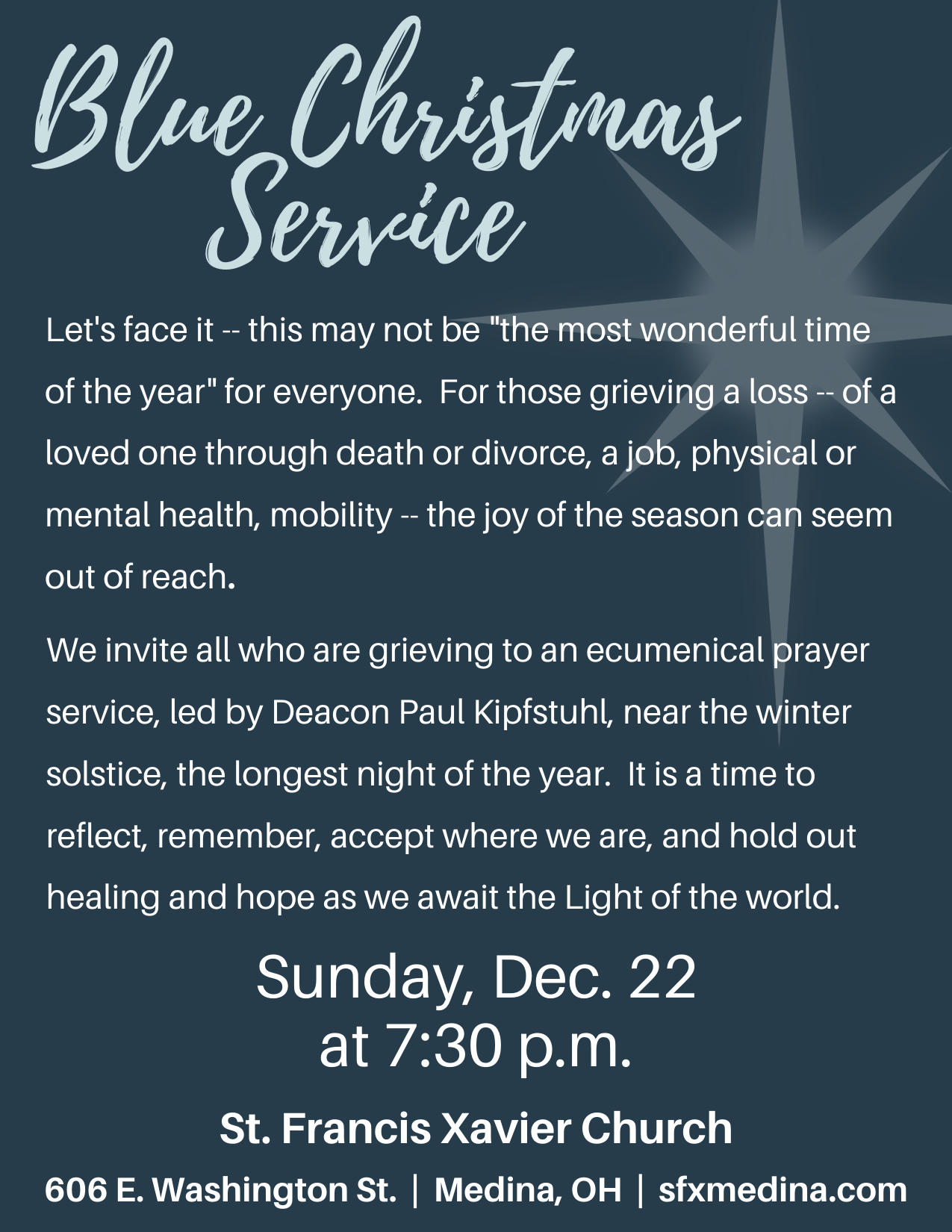 St. Francis Xavier Parish » Blue-Christmas-Service